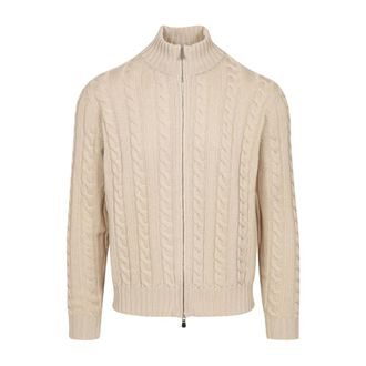 FILIPPO DE LAURENTIIS Cardigan mit durchgehendem Rei&szlig;verschluss - - Knitwear - Herren - Beige - L