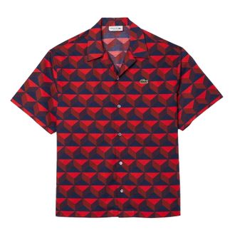 Lacoste Hemd f&uuml;r Herren, Bio-Baumwolle, leger, kurz&auml;rmlig (Bunt)