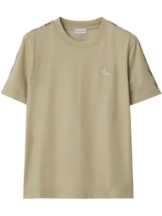 Burberry t-shirt à logo brodé - Tons neutres