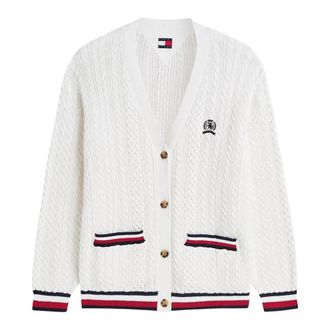 Tommy Jeans Cardigans - - Knitwear - Damen - Wei&szlig; - 2XS