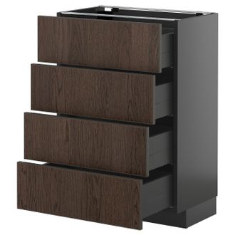 IKEA METOD / KNIVSHULT Unterschr., 4 Fronten/4 Schubladen