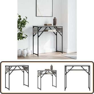 vidaXL Konsolentisch mit Ablage Grau Sonoma 75x30x75cm Holzwerkstoff - Konsolentisch - Flurtisch - Sideboard - Wohnraumgestaltung - Grau
