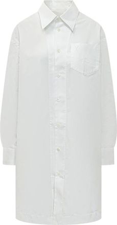 Ami Femme, Robes, Blanc, Taille: 36 FR De Coeur Wide Shirt Dress