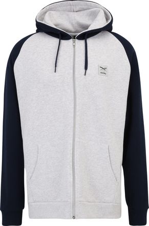 Iriedaily Herren Hoodie DE College 2 Zip Bio-Baumwolle Regular Fit ash Heather