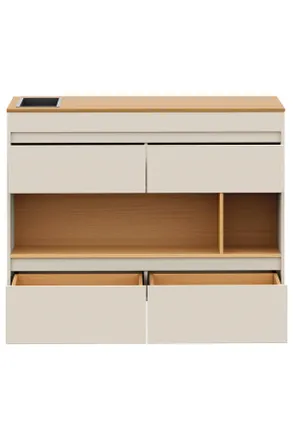 Livetastic K&uuml;cheninsel, Beige, Hellbraun, Holz, Pinie, massiv, 2 Schublade(n) Schubladen, einzeln stellbar, 125x96.6x60 cm, K&uuml;chen, K&uuml;chenm&ouml;bel, K&uuml;cheninseln