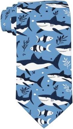Generic Requins Joueurs Cravate Homme Classique Cravates Polyvalente Cravate Pour Bureau Scolaires Célébrations