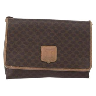 Celine Sac bandouli&egrave;re en toile Pre-owned - Femme - Pre-owned - Brun - Taille: ONE Size