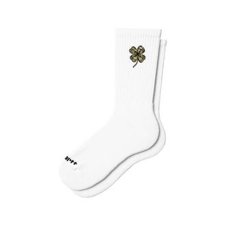 Carhartt Work in Progress Chaussettes mi-hautes broderie tr&egrave;fle &agrave; quatre feuilles en coton m&eacute;lang&eacute;