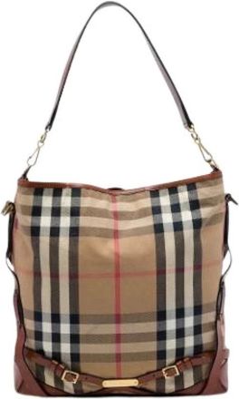 Burberry Pre-owned Canvas Satchel - Femme - Pre-owned - Beige - Taille: ONE Size