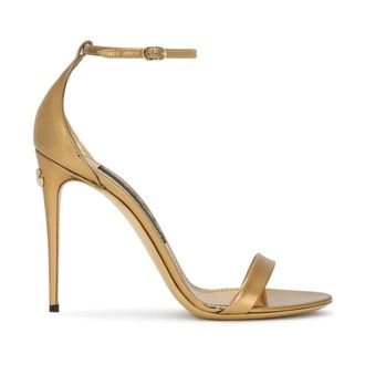 Dolce & Gabbana Keira Metallische High Heel Sandalen - - Shoes - Damen - Gelb - 39 1/2 EU