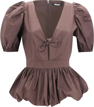 Rotate Rotate Birger Christensen, Femme, Blouses et Chemises, Brun, Taille: 40 FR Marie Top