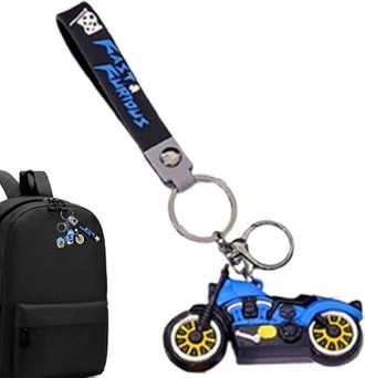 Generic Porte-cl&eacute;s Pendentif Moto,Porte-cl&eacute;s Moto 3D - Pendentifs cr&eacute;atifs de sac de charme de porte-cl&eacute;s de moto 3D - Accessoires de sac de nouveaut&eacute; pour Co