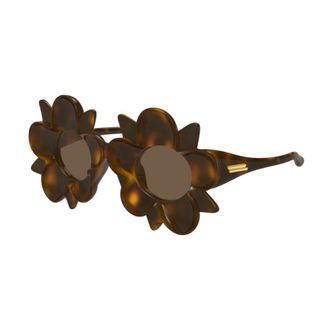 Bottega Veneta Femme, Accessoires, Brun, Taille: 40 MM Peggy Flower Lunettes de soleil