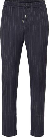 Billionaire Boys Club pantalon en laine à fines rayures - Bleu