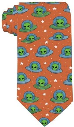 Generic Vaisseau Spatial Extraterrestre Cravates Élégante Cravatte Polyvalente Cravates Hommes Pour Mariage Formelle Travail