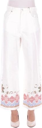 Max Mara Femme, Pantalons, Blanc, Taille: 36 FR Wide Pantalons