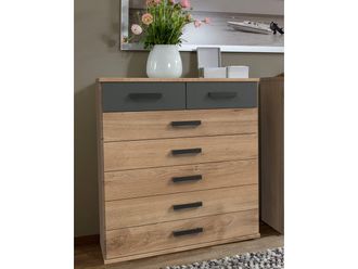 Möbelando Kommode Standschrank Schubladenkommode Schlafzimmerkommode Schrank Cheston II