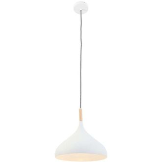 Steinhauer Sienna Bjorr Dome Suspension Plafonniers Blanc Mat, Bois Clair