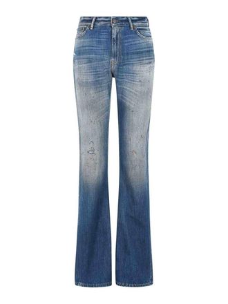 Acne Studios Jean &Eacute;vas&eacute; - Bleu