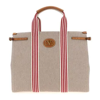 Valentino Garavani Homme, Sacs, Beige, Taille: ONE Size Sac cabas en toile Antibes
