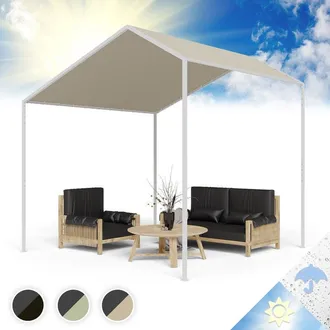 Blumfeldt Blumfeldt Tonnelle de Jardin 3x3m avec Armature en Aluminium, Barnum Pliant, Toile Rev&ecirc;tement Hydrofuge, Pergola Etanche, Tonnelle Ext&eacute;rieur avec