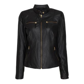 Notyz Lederjacke - - Jackets - Damen - Schwarzk - S