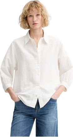 Marc O'Polo Damen, Blusen & Hemden, Wei&szlig;, LGr&ouml;&szlig;e
