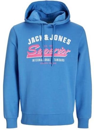 Jack & Jones Jack&Jones JJELOGO Sweat &agrave; Capuche 2 COL 24/25 Noos, Pacific Coast, M