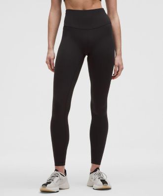 lululemon Wunder Train Leggings mit hohem Bund f&uuml;r Frauen - 71 cm - Gr&ouml;&szlig;e 10 in Black