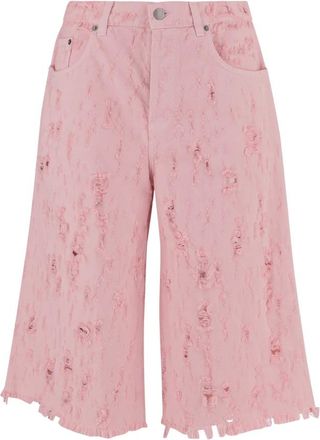 Haikure Femme, Pantalons, Rose, Taille: W25 Bonnie Bull Destroy Short Jeans en Coton
