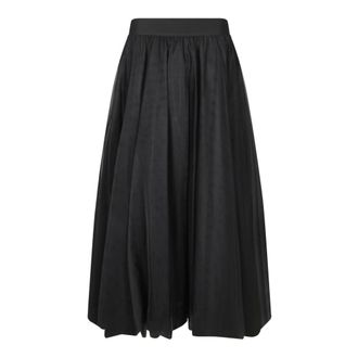 Blanca Vita Femme, Jupes, Noir, Taille: 38 FR Jupe Midi Pliss&eacute;e
