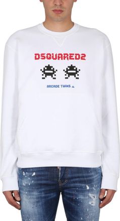 Dsquared2 Logo-Print Cotton Sweatshirt - White