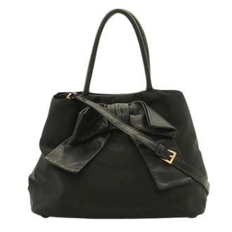 Prada Pre-owned Logo Jacquard Nylon 2way Bag - Femme - Pre-owned - Noir - Taille: ONE Size