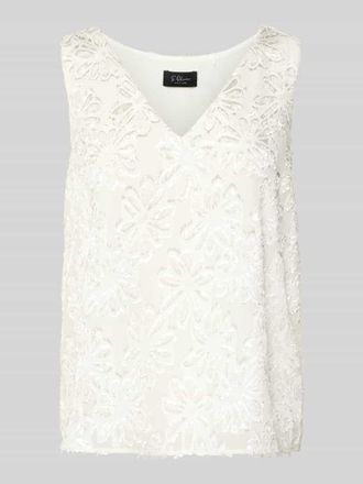 s.Oliver Black Label Regular Fit Top mit floralem Muster