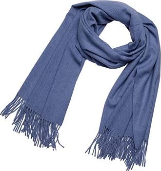 DonDon Écharpe femme hiver chaud et large Châle Etole Foulard 200 x 70 cm - Bleu