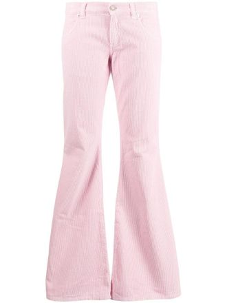 ERL pantalon &eacute;vas&eacute; &agrave; taille basse - Rose