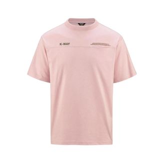 K-Way Ghost Lettering Pocket T-Shirt - - Tops - Herren - Rosa - S