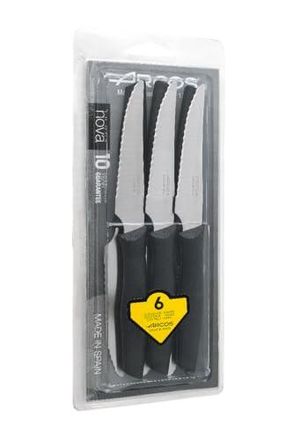 Arcos S&eacute;ries Nova - Ensemble de Couteau &agrave; Set - Lame Acier Inoxydable Nitrum 110 mm - Manche Polypropyl&egrave;ne Couleur Noir