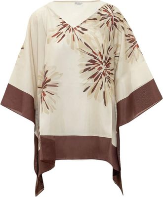 Brunello Cucinelli Femme, Blouses et Chemises, Beige, Taille: 40 FR Blouses
