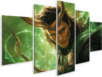 Islandburner Prime Bild auf Leinwand Magische Kr&auml;fte entfesselt die Macht des Loki Bilder Wandbilder Poster