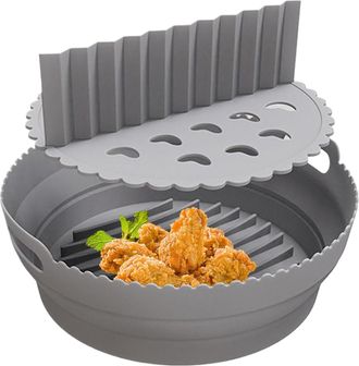 Generic Airfryer Backschale - Silikonluft Frittyer | Liner Für Air Frittyer Basket | Korb Rack Küchengeräte | Spülmaschinensicherheit Airfryer -Einsätze Mit L
