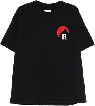 Rhude Homme, Tops, Noir, Taille: L Graphic Print Crew Neck T-Shirt