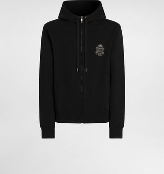 Dolce & Gabbana Jersey Sweatshirt With Heraldic Patch - Mann Sweatshirts Blau 48