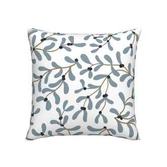 AOOEDM Weihnachten Mistelzweig Kissenbezüge Zweige mit Beeren Dekokissenbezüge Dekorative Kissenbezüge für Couch Sofa Schlafzimmer Stuhl Auto