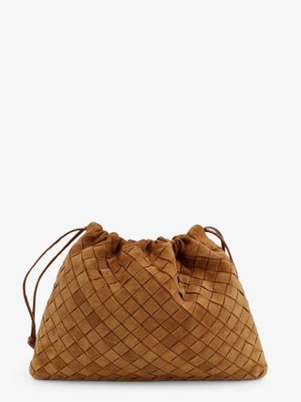Bottega Veneta Medium Dustbag in suede with Intrecciato effect - BOTTEGA VENETA - gender_Woman