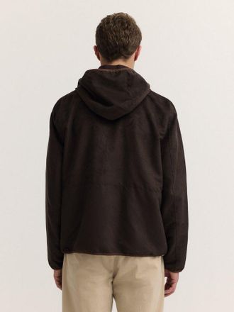 Bugatti Kurzjacke Premium Suede Regular Fit wasserabweisend mit Kapuze