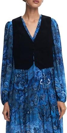 Desigual Vest_Chaleco, 5032 Azul Oscuro, XS