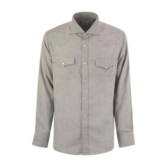 Brunello Cucinelli Western Shirt - - Shirts - Herren - Grau - L