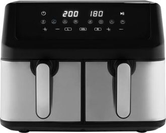 Profi Cook ProfiCook Heißluftfritteuse 2 Kammern | Airfryer | 9 Liter | Heißluftfritteuse mit Zeitgleich-fertig-System | ohne Fett frittieren | Heissluftfritteus