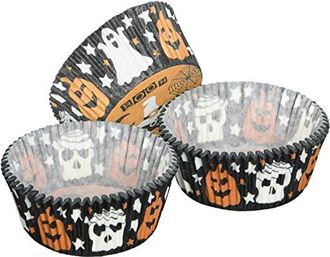 ScrapCooking Pendeluhr 5087 Halloween 36 St&uuml;ck Muffinf&ouml;rmchen Papier geeignet im Kontakt Lebensmittel Mehrfarbig 21 x 10,7 x 3 cm